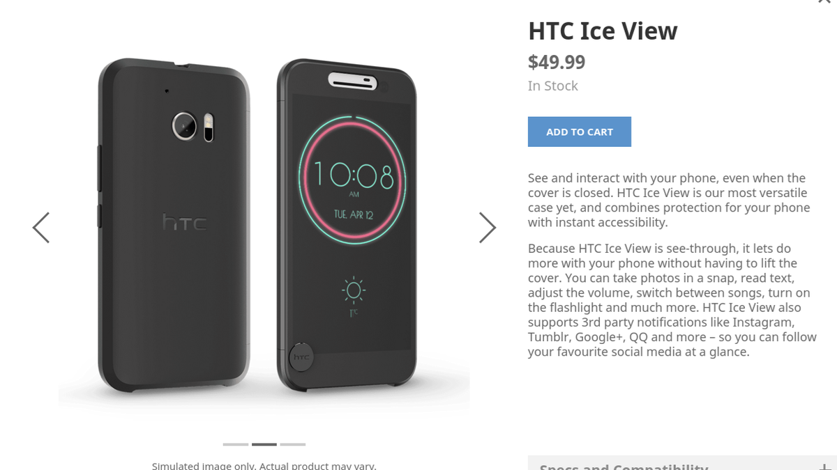 HTC's Dot View Case Is Being Replaced With The HTC Ice View Case For ...
