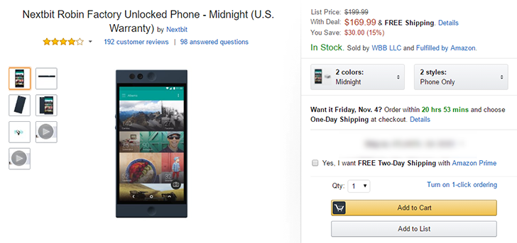 [Deal Alert] Nextbit Robin only $169.99 on Amazon