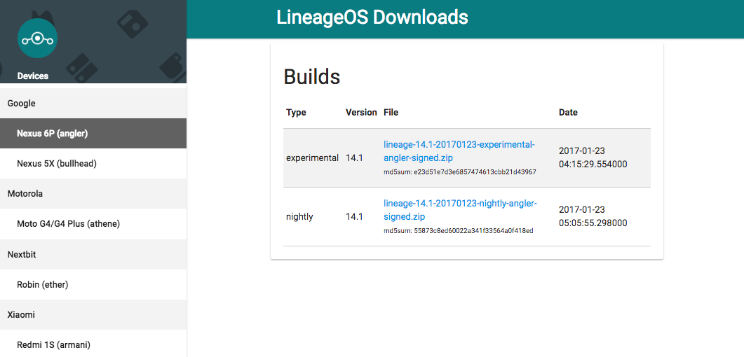 The first official Lineage OS builds are up, starting with the Nexus 6P ...