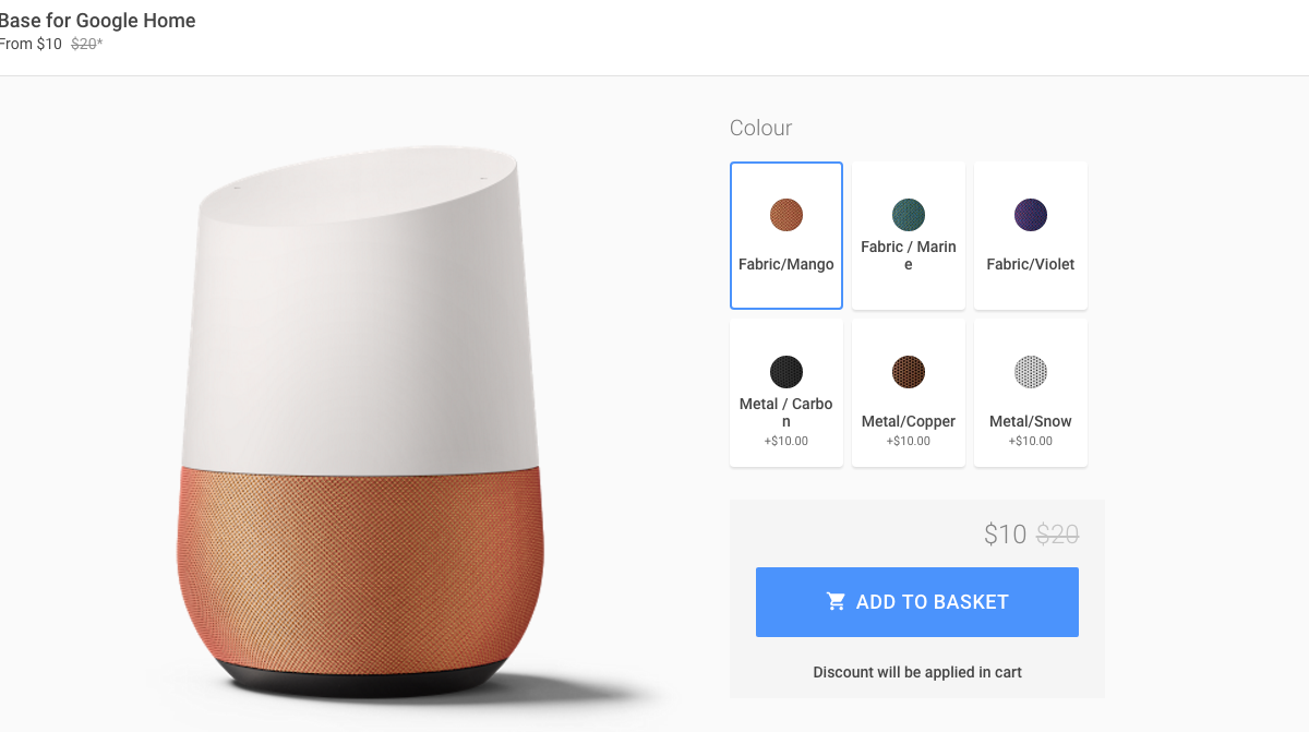 [Deal Alert] Google Home bases are 50% off ($10 and $20) on the Google ...