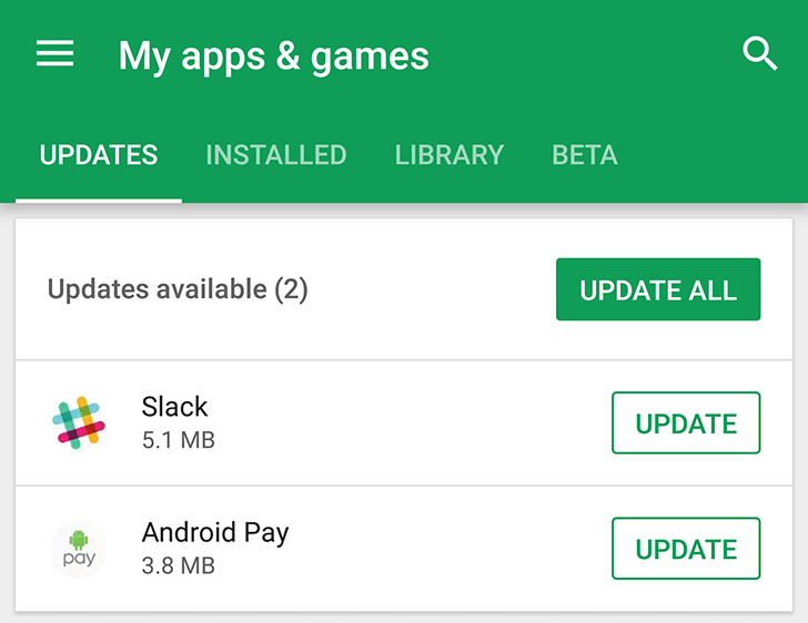 The new Play Store "My Apps" screen layout is rolling out more widely