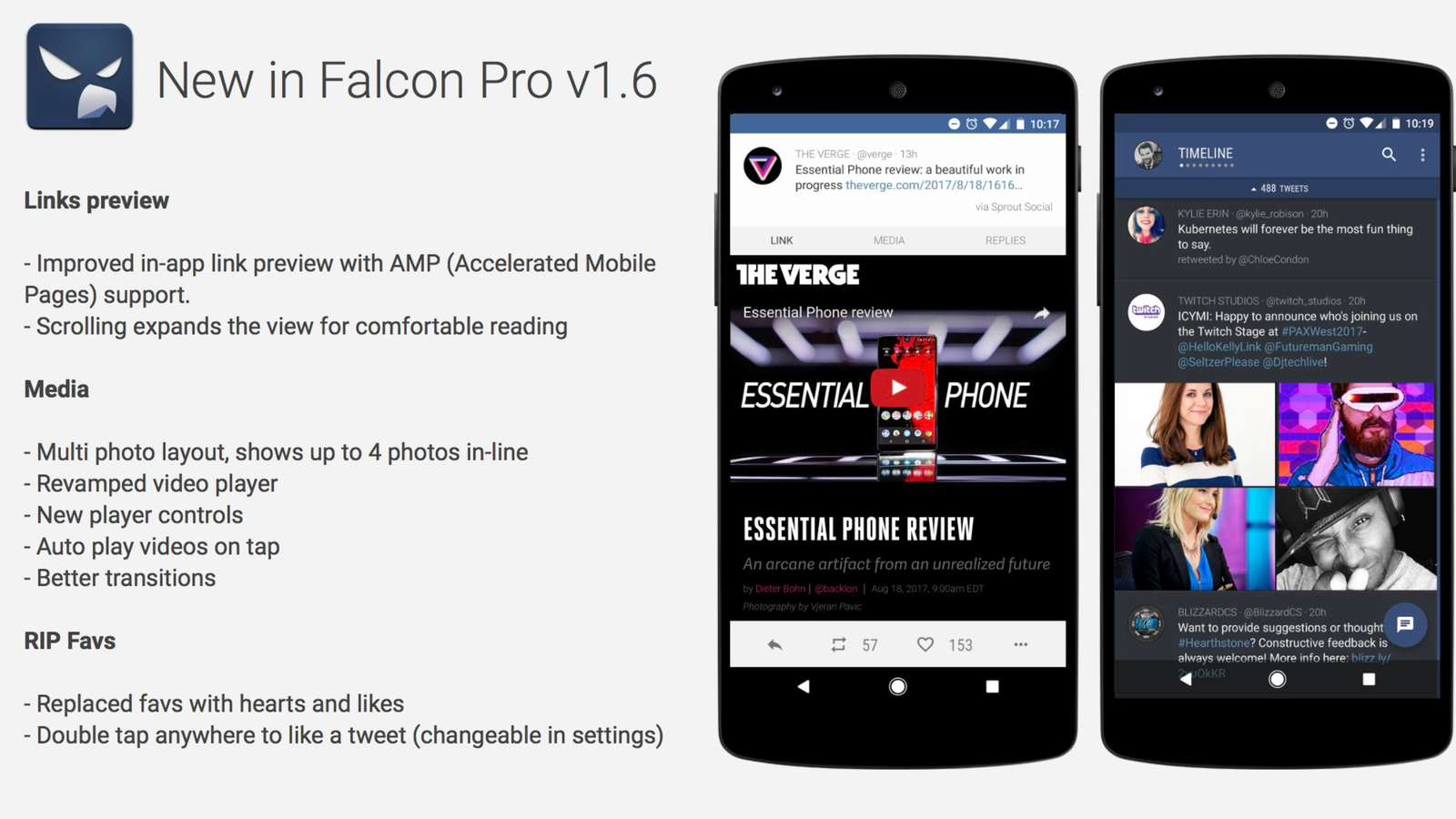 Falcon Pro updated to v1.6, with AMP link previews, new media features ...