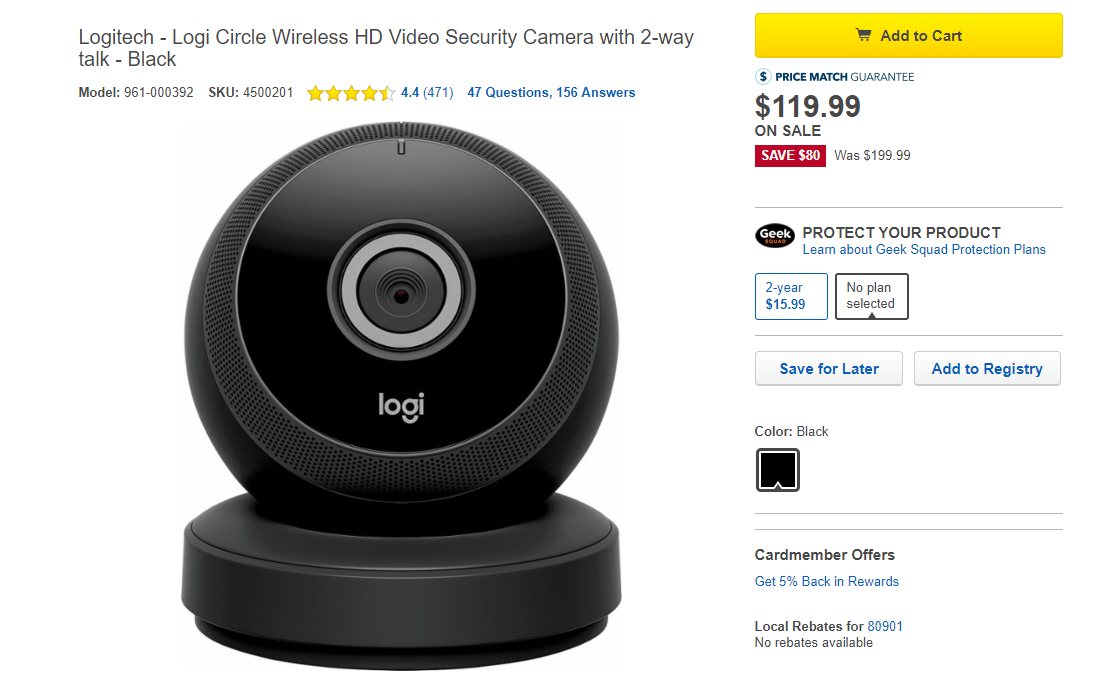 [Deal Alert] Best Buy has Logitech's Logi Circle security camera for ...