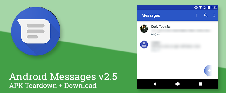 Android Messages v2.5 removes the FAB for new conversations, prepares ...