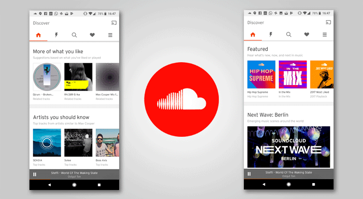 SoundCloud's redesigned home screen features personalized playlists and ...