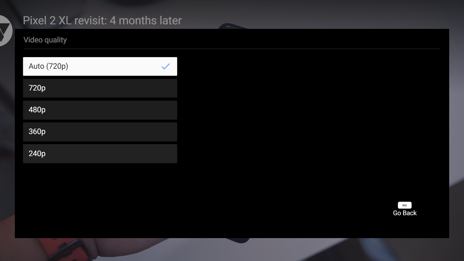 YouTube for Android TV adds manual resolution selection, starts rolling ...
