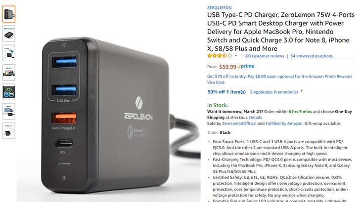 [Deal Alert] Get the ZeroLemon USB-PD/QC 3.0 wall charger for $30 after ...