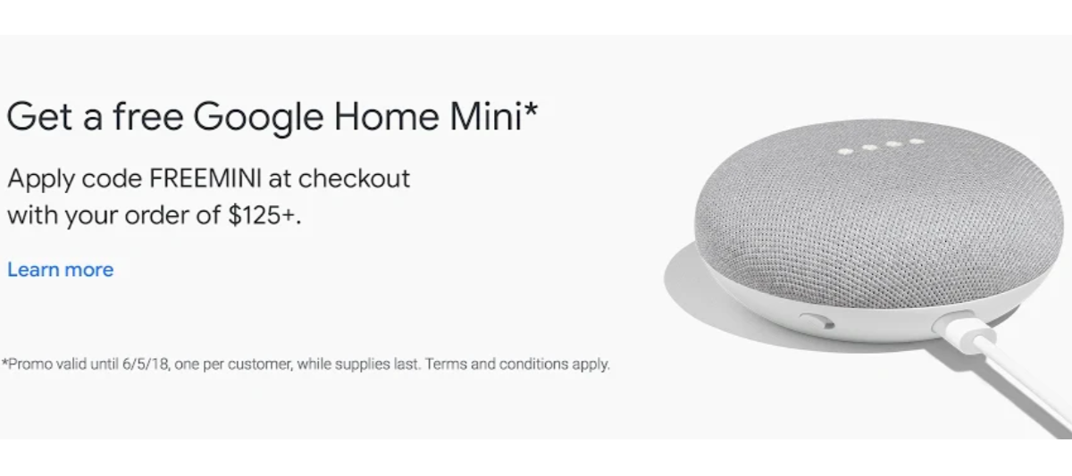 [Deal Alert] Get a free Google Home Mini when you spend $125 on Google ...