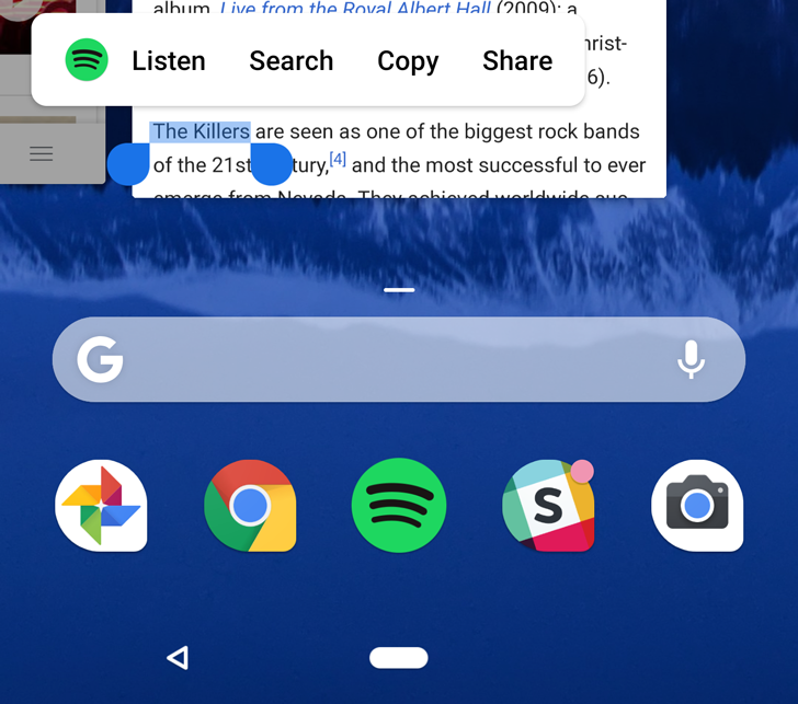 Android P's new Recents UI includes smart text selection, image sharing ...