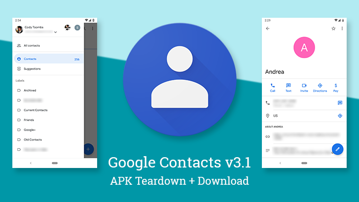 Google Contacts v3.1 comes with more visual updates and prepares option ...
