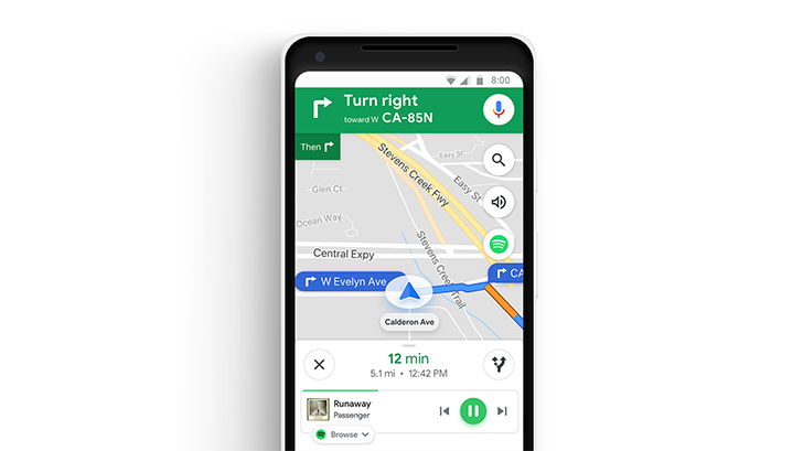 Google Maps adds Commute tab, in-app controls for Spotify, Apple Music ...