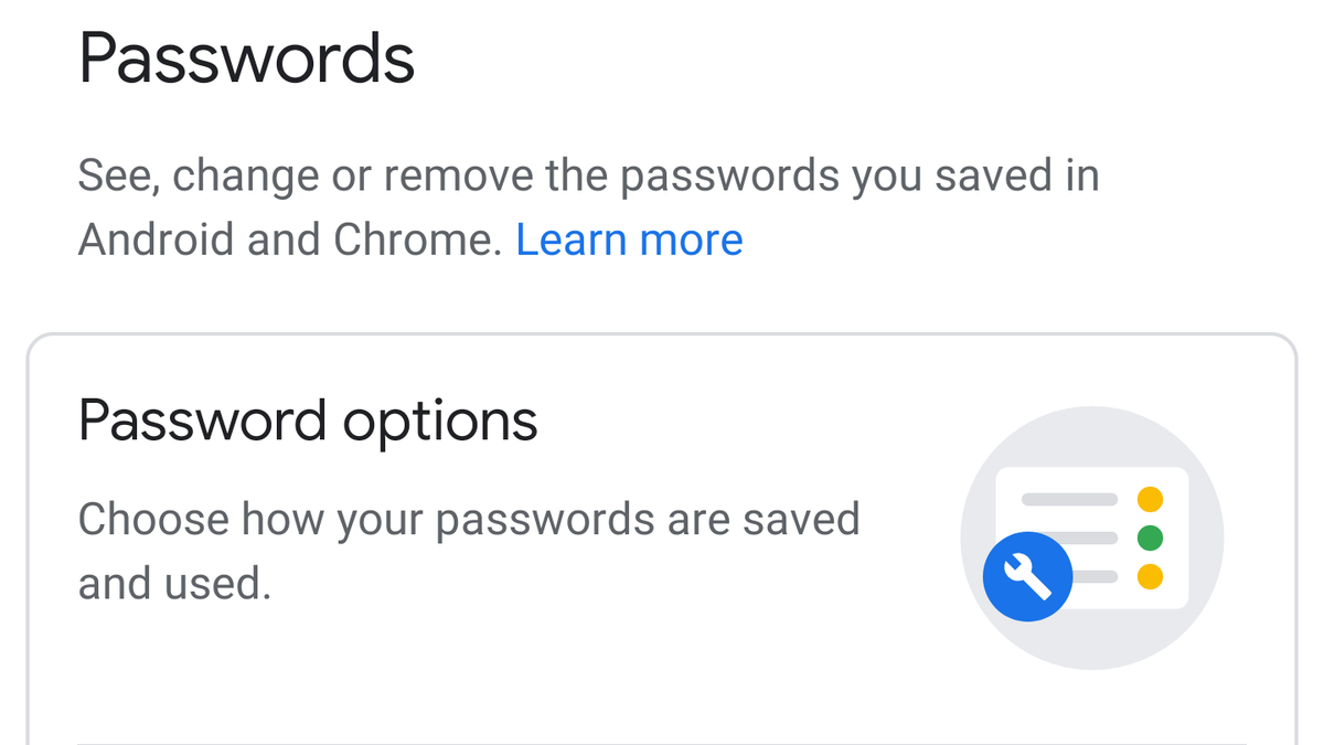 Chrome is integrating the Google Password Manager UI natively