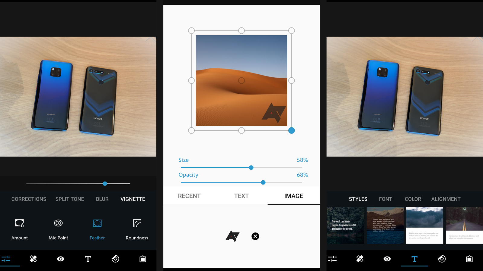 Adobe Photoshop Express adds watermark resizing and enhanced vignette ...