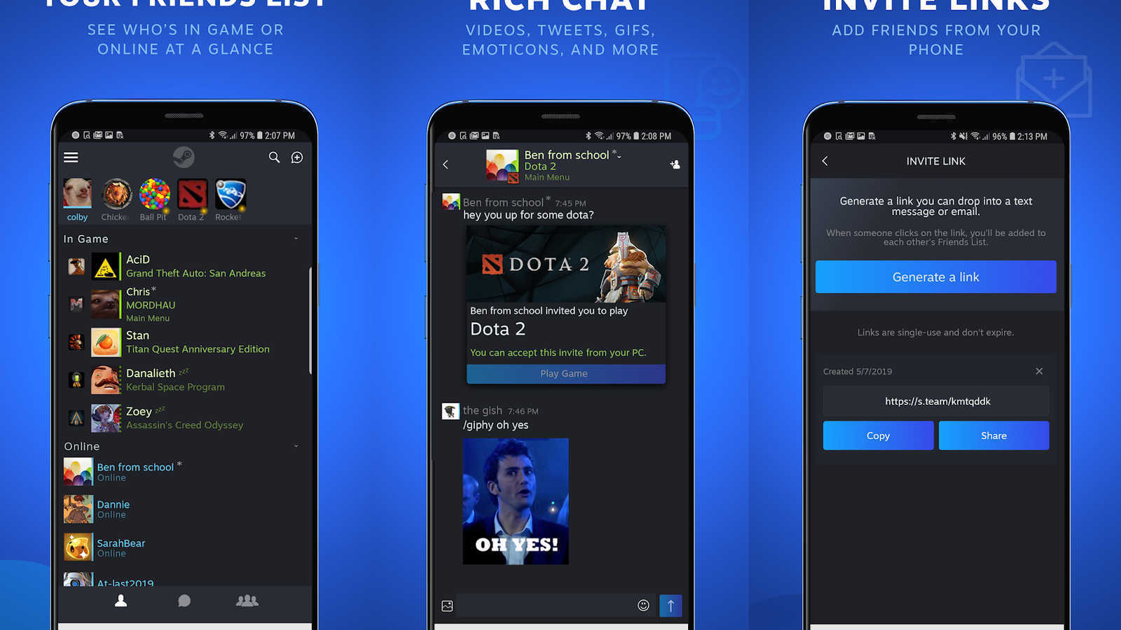 Steam decouples Chat from the main mobile app, adds fresh design and ...
