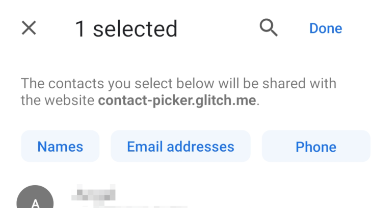 Chrome for Android now has a contact picker for web apps
