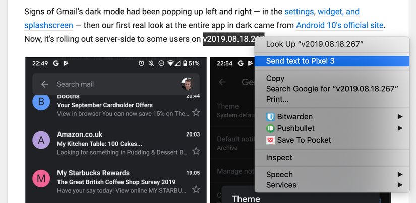 [Update: Live in Canary] Chrome may soon add native clipboard sharing