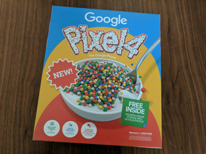 Google is delivering some Pixel 4 phones in fun cereal boxes