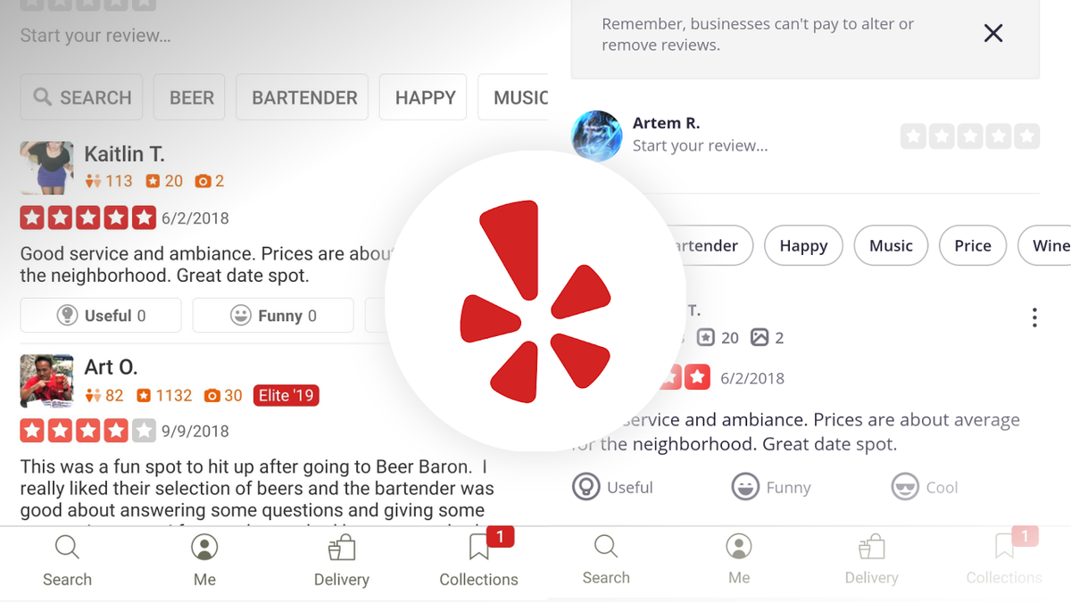 Yelp app getting first real makeover in years, allows you to swipe ...