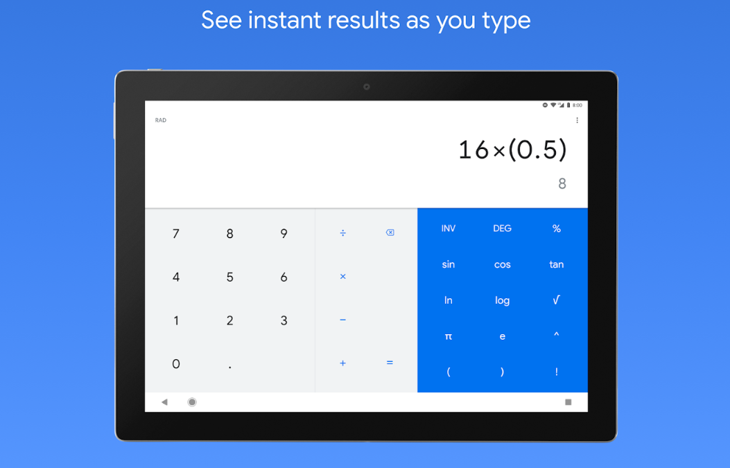 Google's Calculator reaches 500 x 1,000,000 installs on the Play Store