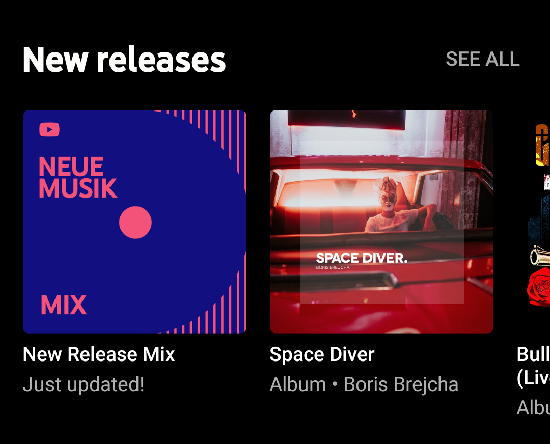 YouTube Music's expanded New Releases section is rolling out widely