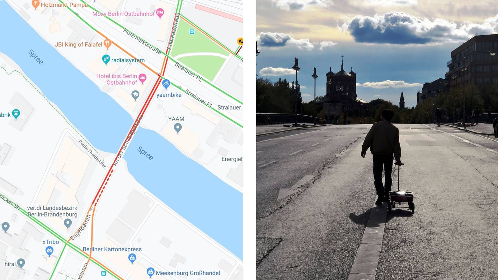 Artist lugs around wagon full of phones to create virtual traffic jams ...
