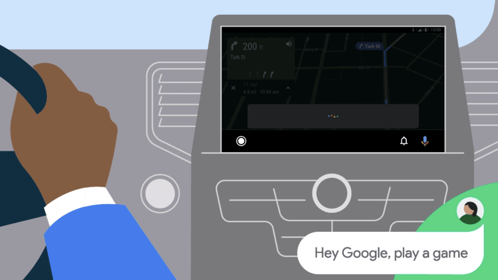 Android Auto is getting road-friendly games and a new privacy mode