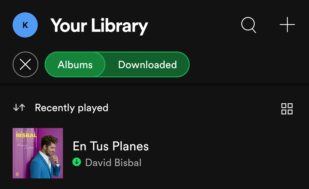 Spotify's new library UI shows all your offline content on one screen