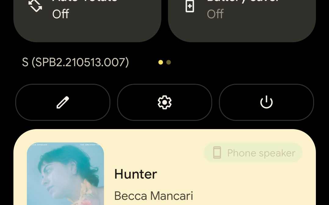 Android 12 adds power menu shortcut to quick settings