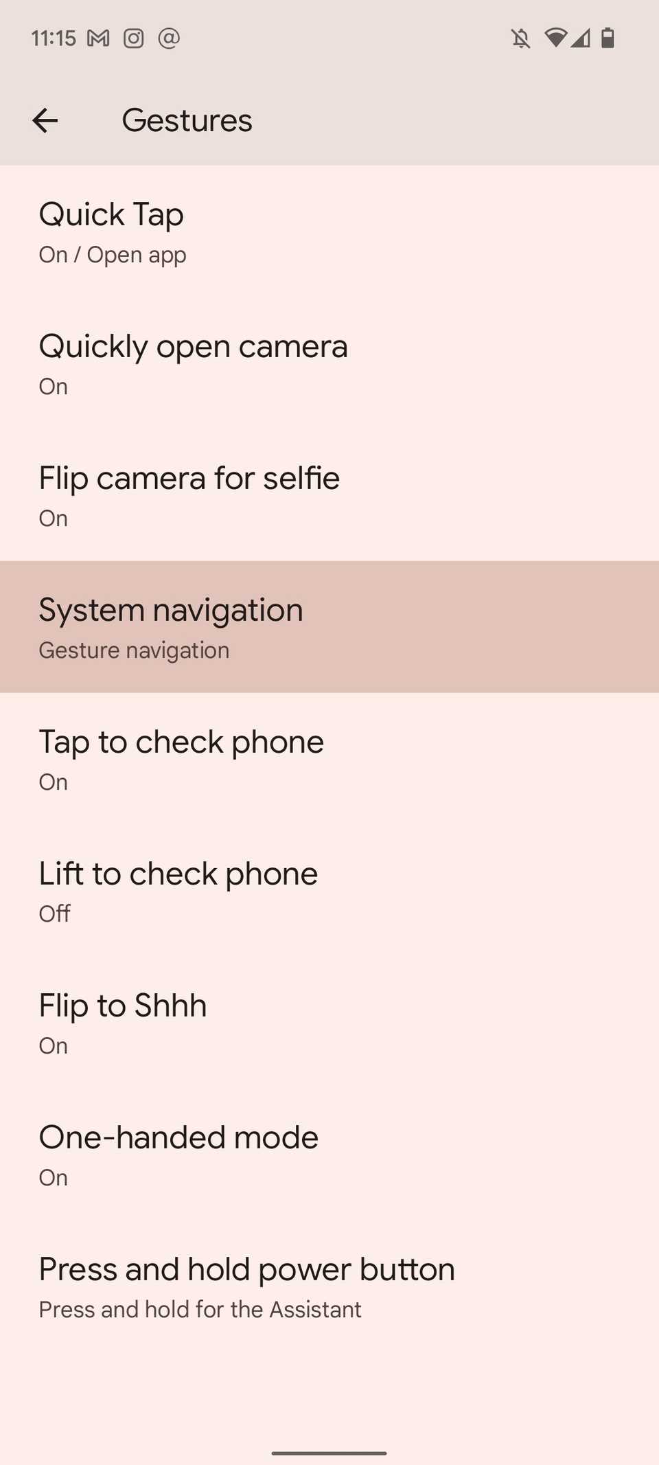 How to enable and use navigation gestures in Android