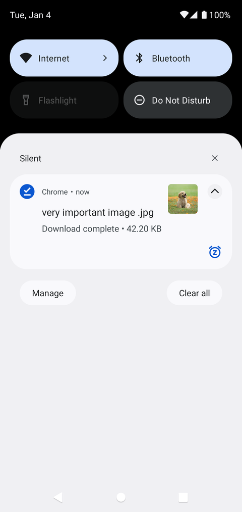Android: How to snooze notifications