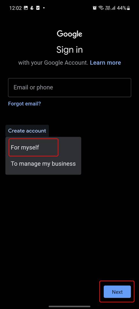 How to set up a new Google account on Android