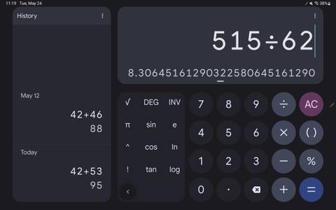 Check out how the new Google Calculator tablet UI adds up
