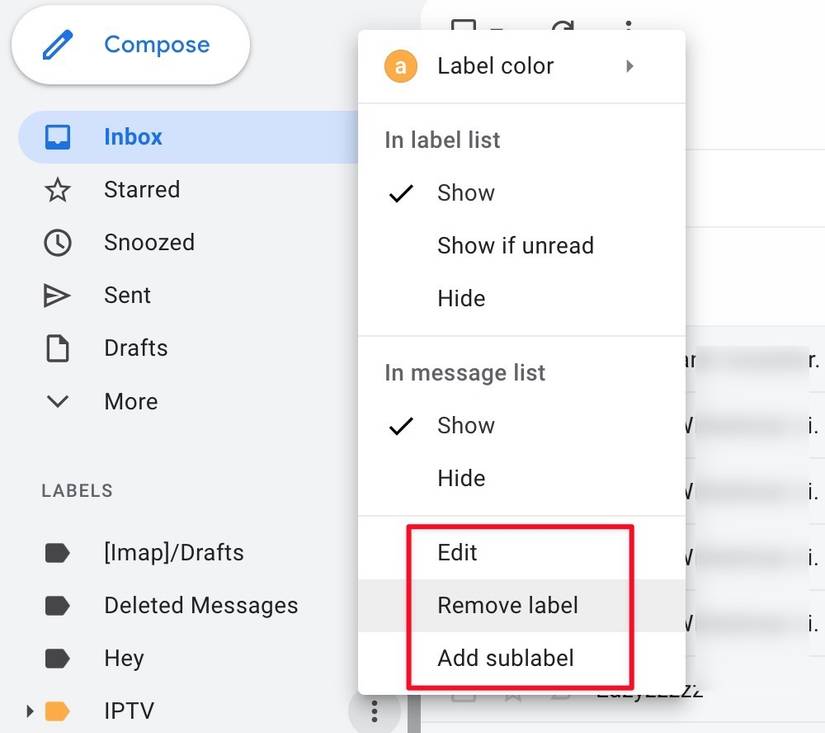 How to create labels in Gmail
