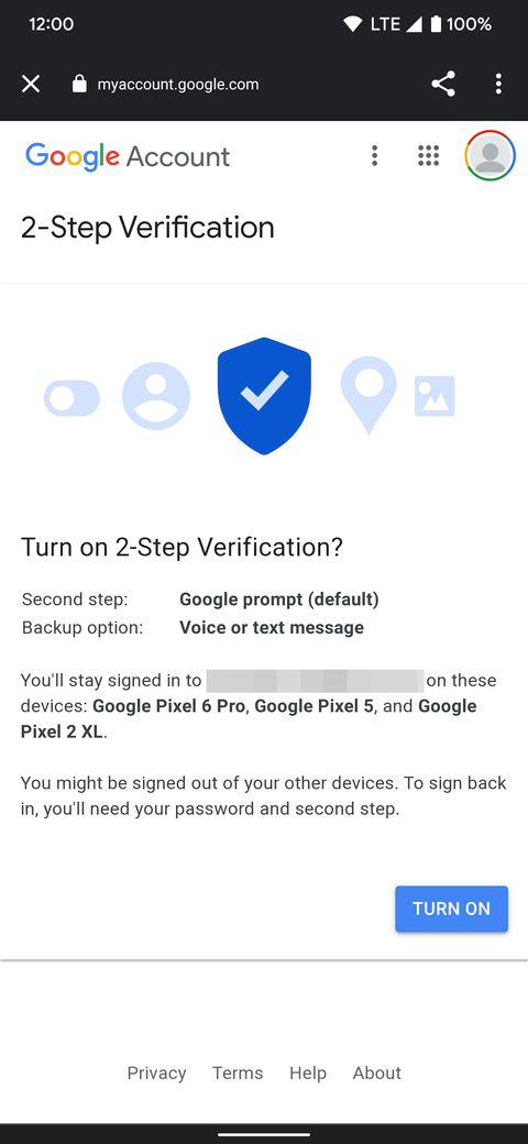 How to enable two-factor authentication on your Google account