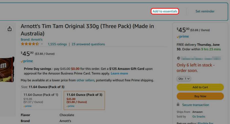 How to quickly reorder items on Amazon