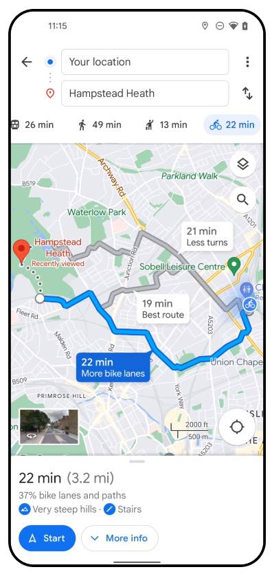 How Google Maps leverages government knowledge to improve cycling features