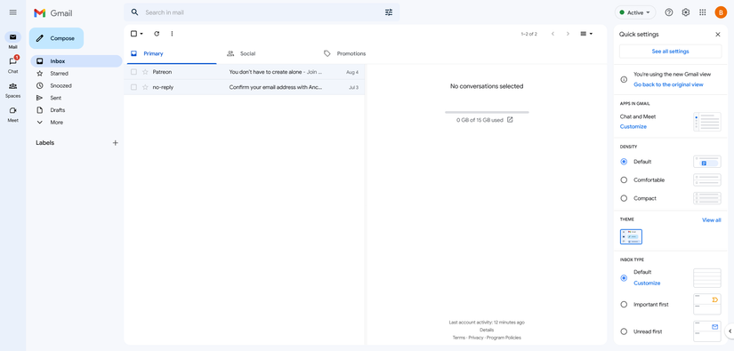 How to revert to the old Gmail design