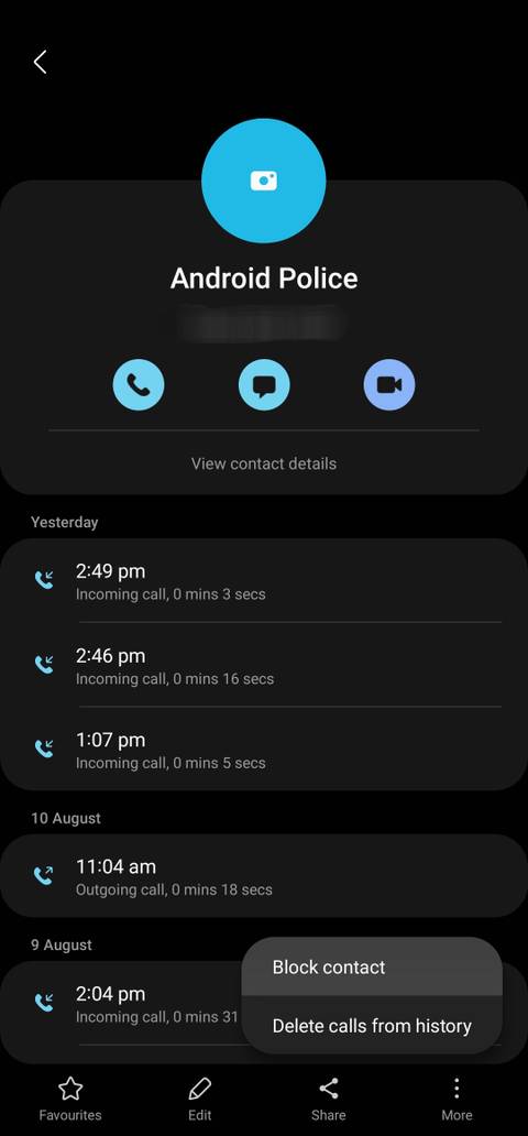 How to block a call on a Samsung Galaxy phone