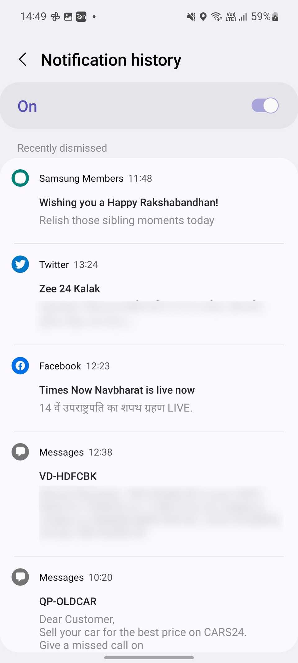 How to check your notification history on your Android phone
