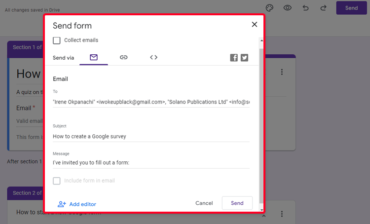 How to create a Google Survey and collect responses in seconds