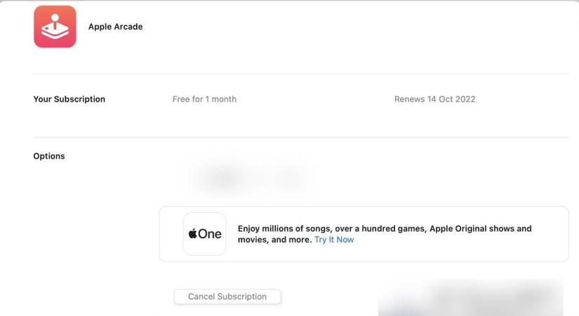 How to cancel Apple Arcade