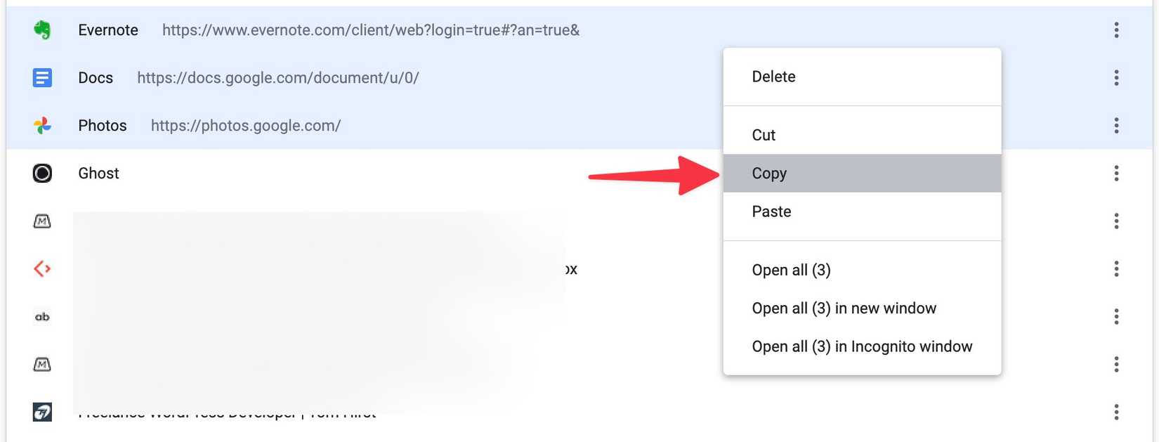 How to share and export bookmarks from Google Chrome