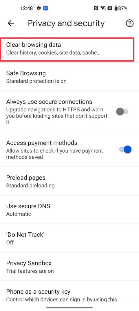How to delete cookies on Android