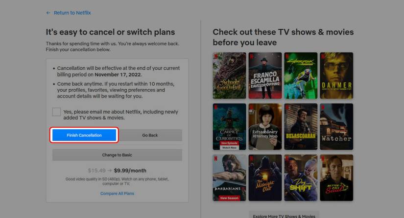 How to cancel your Netflix subscription in minutes