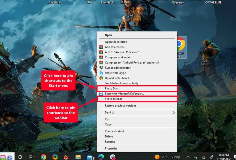 How to pin links to the Taskbar or Start Menu of every browser