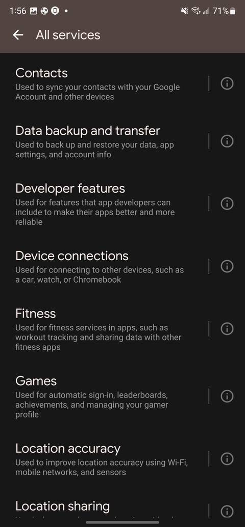 The Google Play Services app will now explain to you what it does