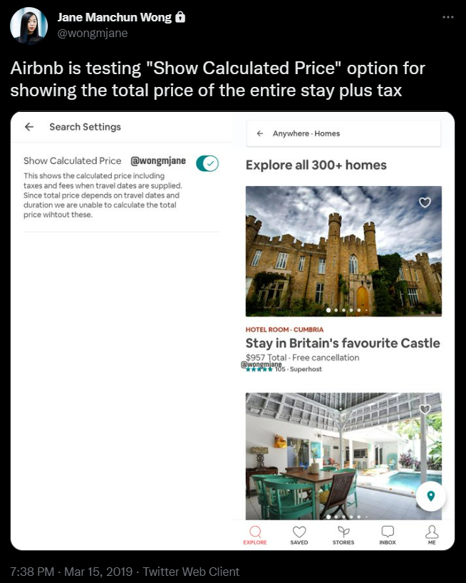 Airbnb embraces novel concept of not giving customers sticker shock