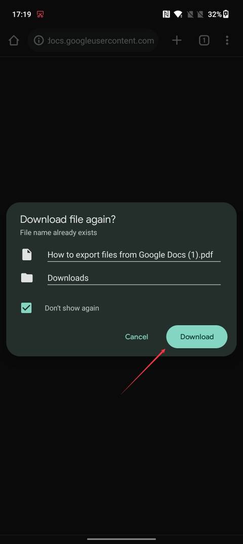 Google Docs: How to export files