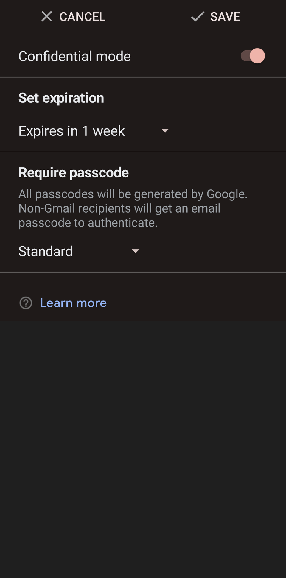 Gmail: How to send a secure email message