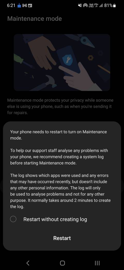 How to use Maintenance mode on Samsung Galaxy phones